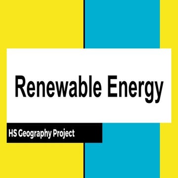Renewable energy Project Based Learning Proposal | PPTX