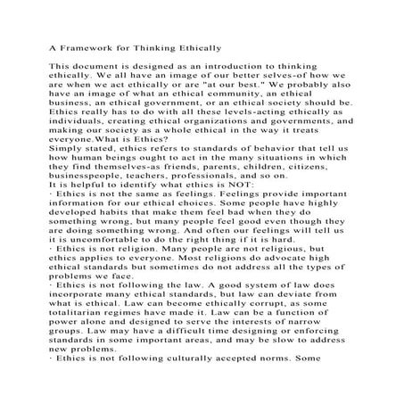 A Framework for Thinking EthicallyThis document is designed as a.docx
