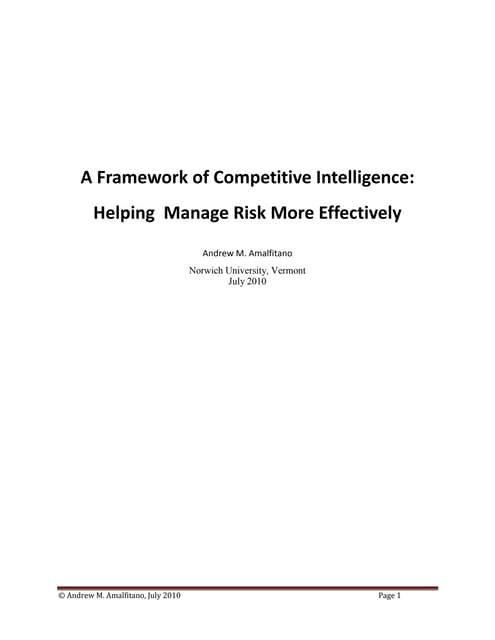 Competitive intelligence Template | PPT