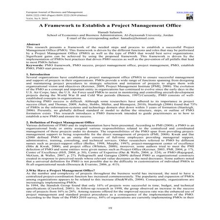 PMO Handbook - How to Plan, Build, and Run a PMO | PDF