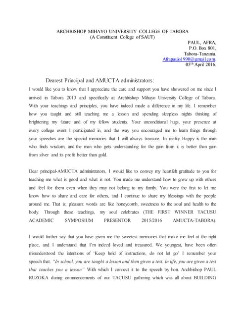 Afra paul curriculum vitae afra | PDF