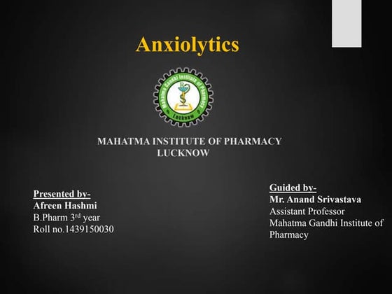 Anti-anxiety drugs | PPT