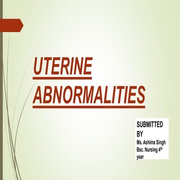 Uterine abnormalities | PDF