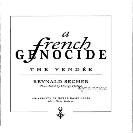 A french genocide. The Vendée - Reynald Secher (V).pdf
