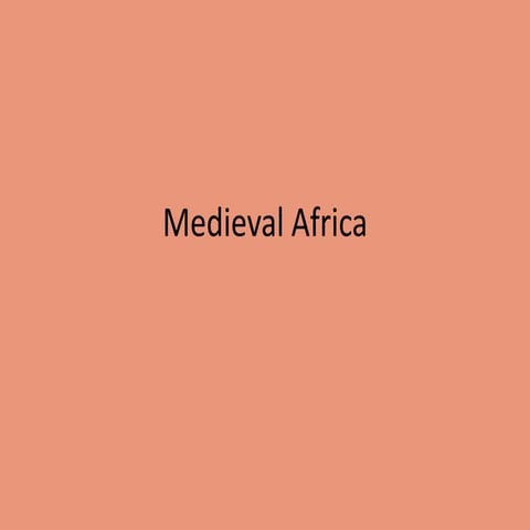 Medieval Africa | PPTX