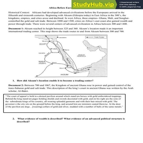 Africa Before European Arrival DBQ.pdf