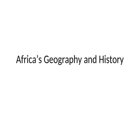 africa i for students.ppt Geography & History | PPT