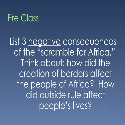 African Independence/Ethnic Conflict | PPT