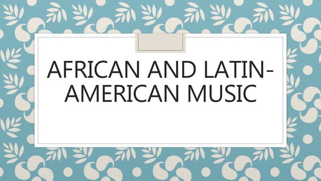 MUSIC GRADE 10, Quarter 2, Vocal forms of African Music.pptx | Blues ...