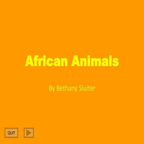 African Animals | PPT