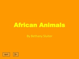 African wild animals | PPT
