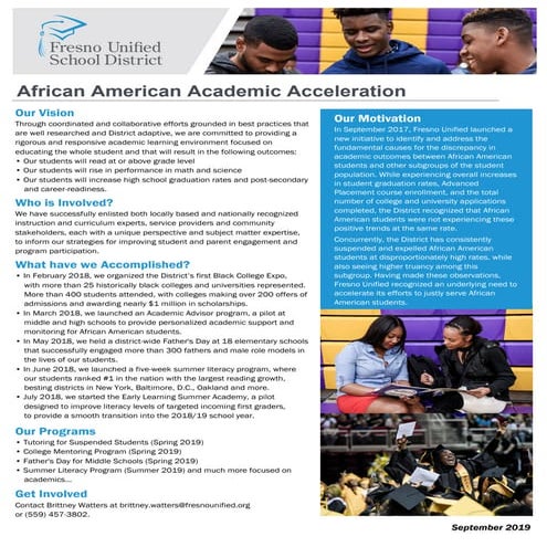 African american academic acceleration fact sheet 2019 | PDF