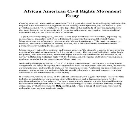 African American Civil Rights Movement Essay.pdf