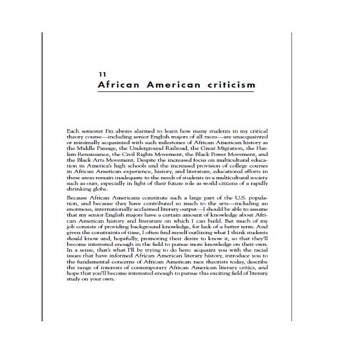 African american criticism | PDF