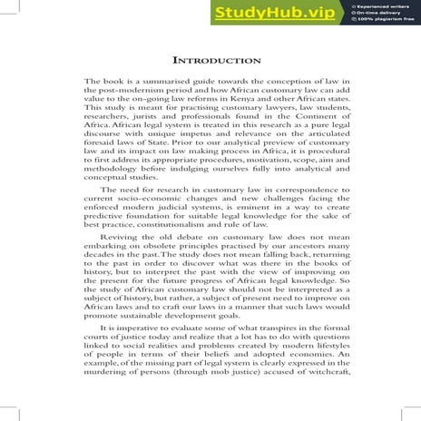AFRICAN CUSTOMARY LAW SYSTEM | PDF