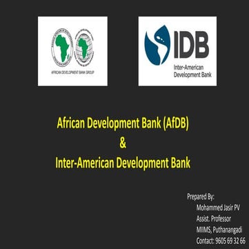 African Development Bank (AfDB) & Inter American Development Bank | PPT