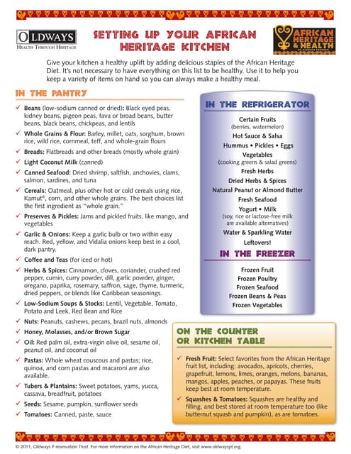 The 6 caribbean food groups | ODP