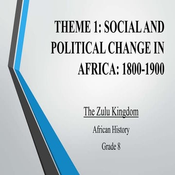 TRANSFORMATIONS IN SOUTHERN AFRICA AFTER 1750:Political revolution in ...
