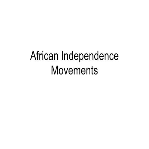 African independence movements | PPT | World/International Music | Music