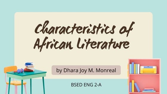 Survey of Afro-Asian Literature: Introduction and African Literature | PPTX