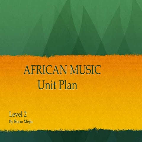 African music Lesson Plan | PPTX