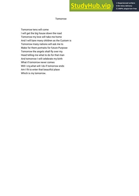 Poem | DOCX | Africa Travel | Travel Locations