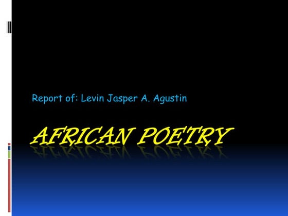 Africa my africa poem | PPTX