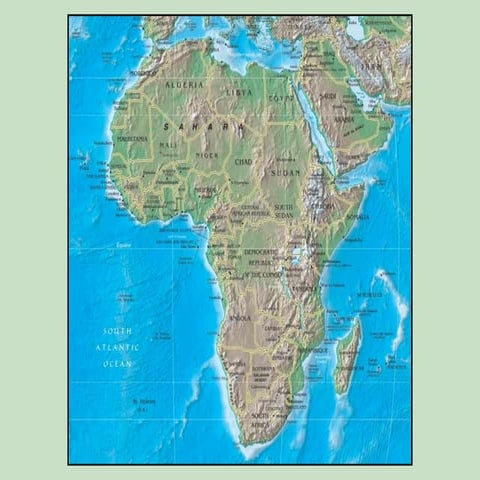 African political and physical map | PPTX