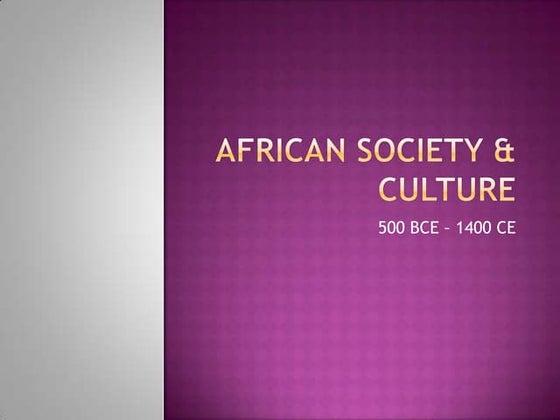 African civilizations pp | PPT