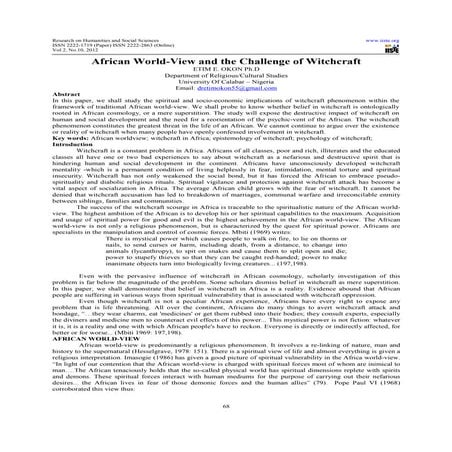 African world view and the challenge of witchcraft | PDF