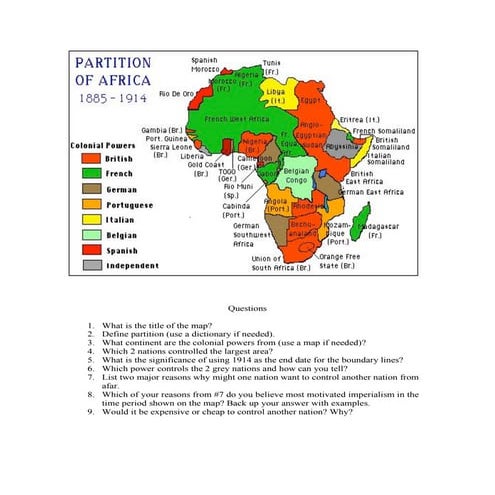 Africa partitionmap | PDF | Geography | Science