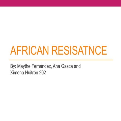 African resistance | PPTX