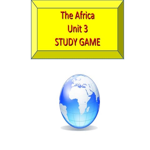Africa study game unit 3 | PPT | Political Issues & policy | Politics