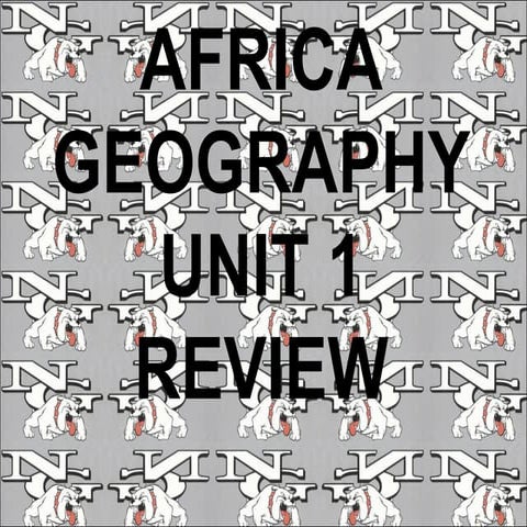 Africa unit 1 study game | PPT