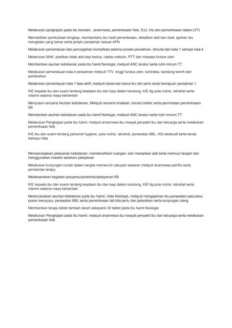 Kewenangan klinis bidan | DOCX