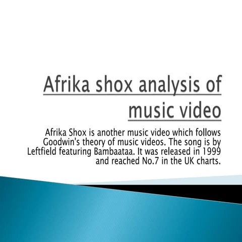 Afrika shox analysis of music video | PPTX