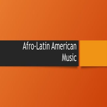 Afro-American Music MAPEH Lesson (MUSIC) | PPTX