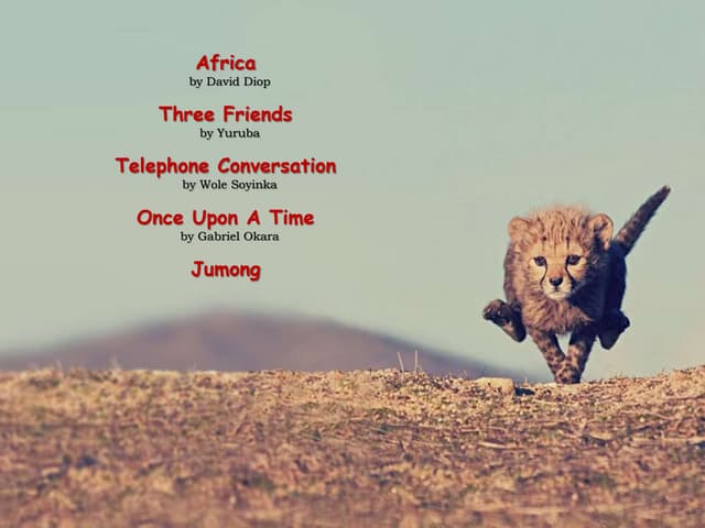 Survey of Afro-Asian Literature: Introduction and African Literature | PPTX