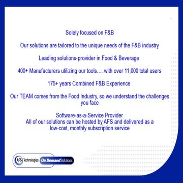 Afs profit op presentation - nfra youtube2 widescreen | PPT