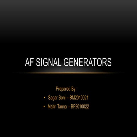 Af signal generator | PPT
