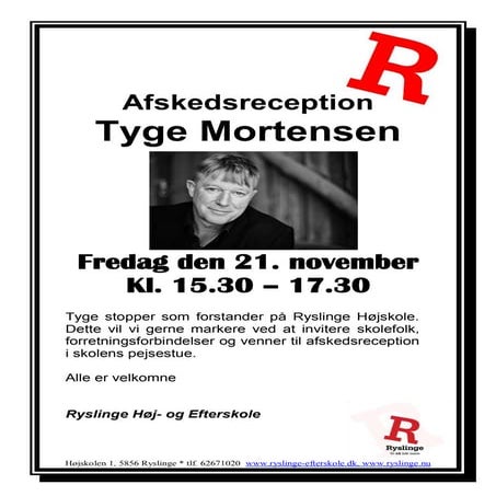 Afskedsreception for Tyge | PDF
