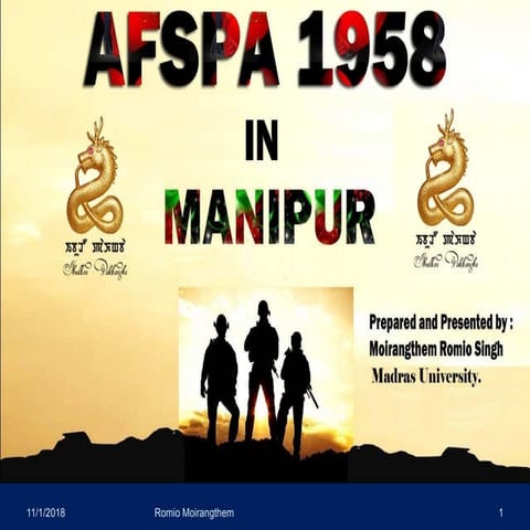 AFSPA 1958 IN MANIPUR