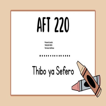 AFT 220 Thibo ya Sefero.pdf Molaetša wa Lenong la Gauta | PDF