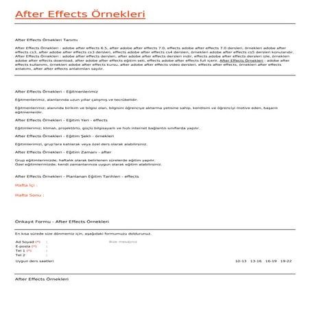 After effects-ornekleri | PDF