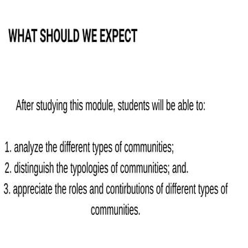 Types of Communities | PDF