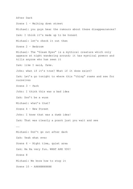 After dark script | DOCX