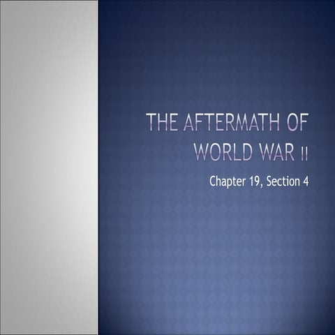 Aftermath Of Wwii | PPT
