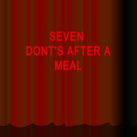 After Meals | PPS