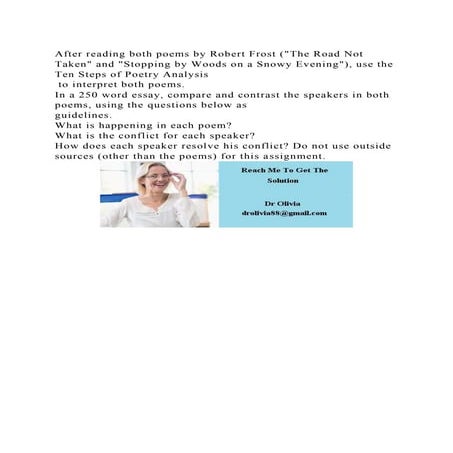 After reading both poems by Robert Frost (The Road Not Taken and .docx ...