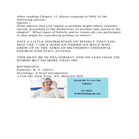 After reading Chapter 13, please respond to ONE of the following opt.docx